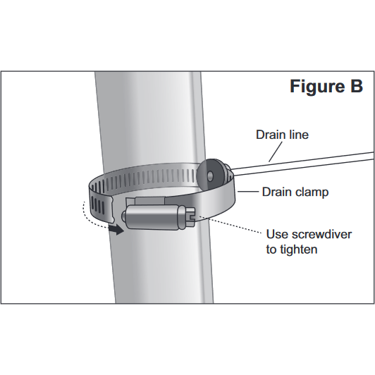 Stainless Steel Ro Drain Clamp - 1/4 Inch